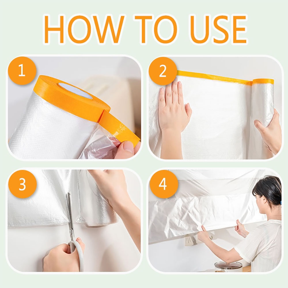 C-Mall Furniture Sofa Dust Proof Film Plastic Cover Home Protective ...