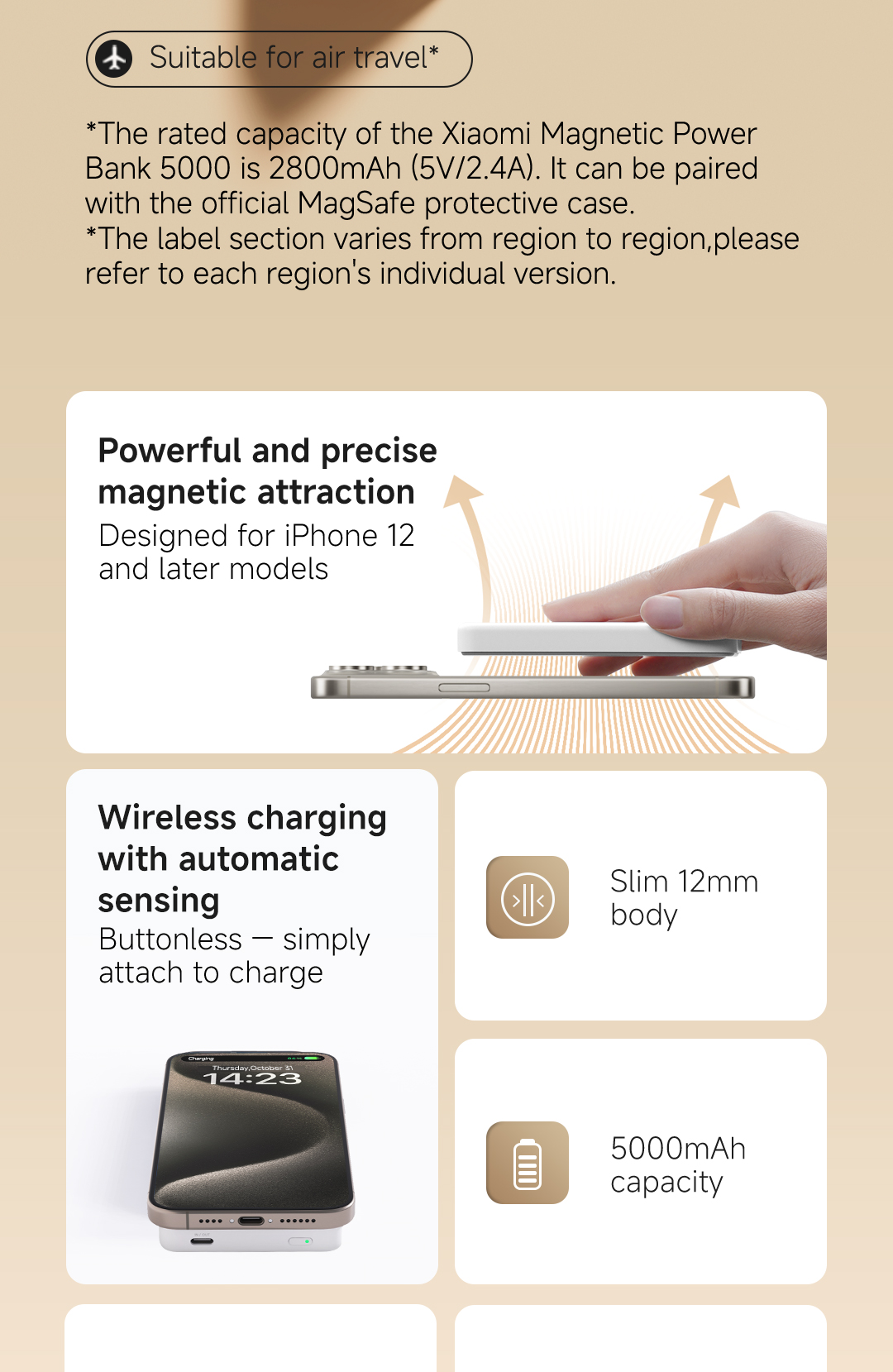 Xiaomi Magnetic Power Bank 5000mAh | Powerful Magnetic Attraction ...