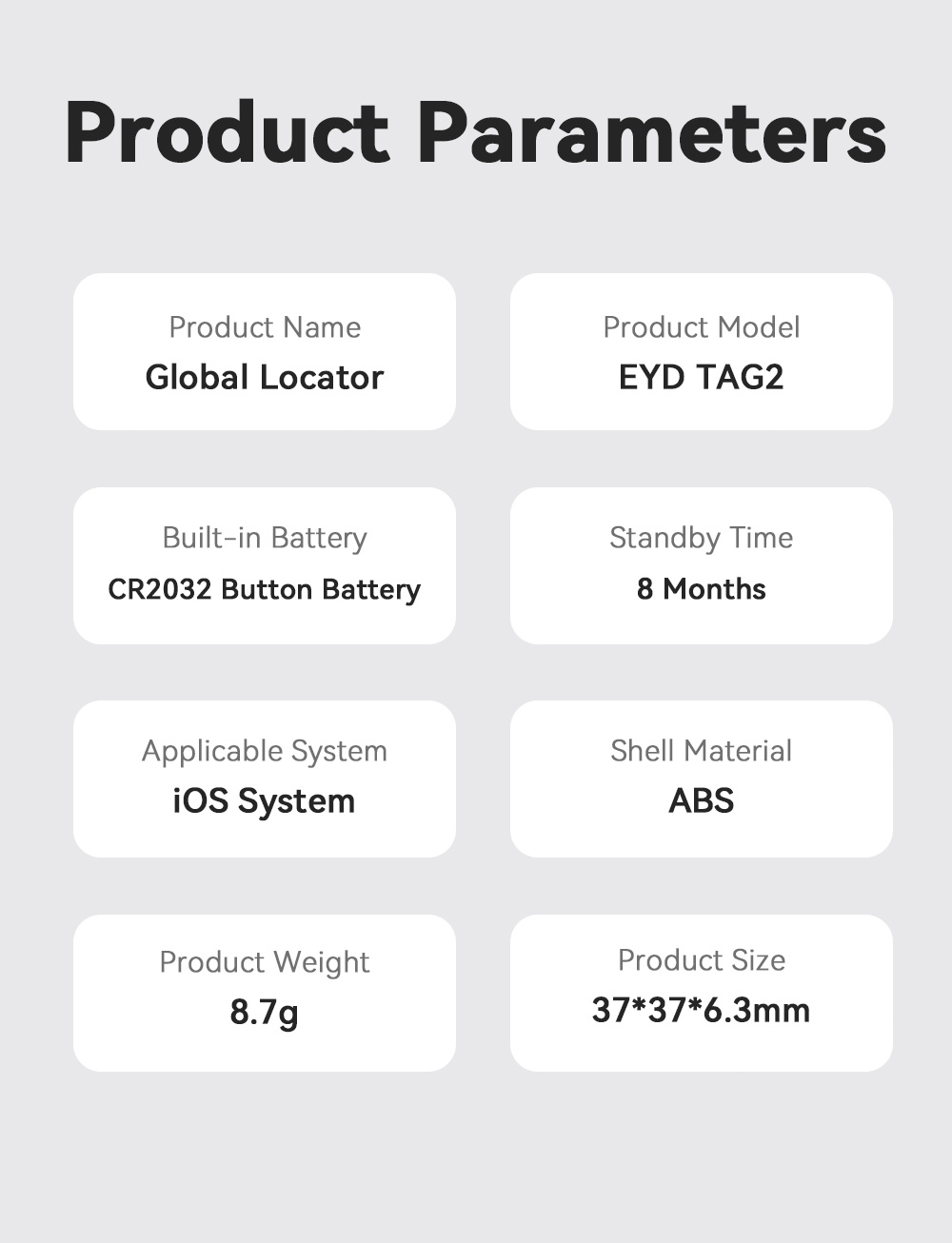 EYD TAG2 Smart Finder Security SmartTrack Link SmartTag Apple Find My ...
