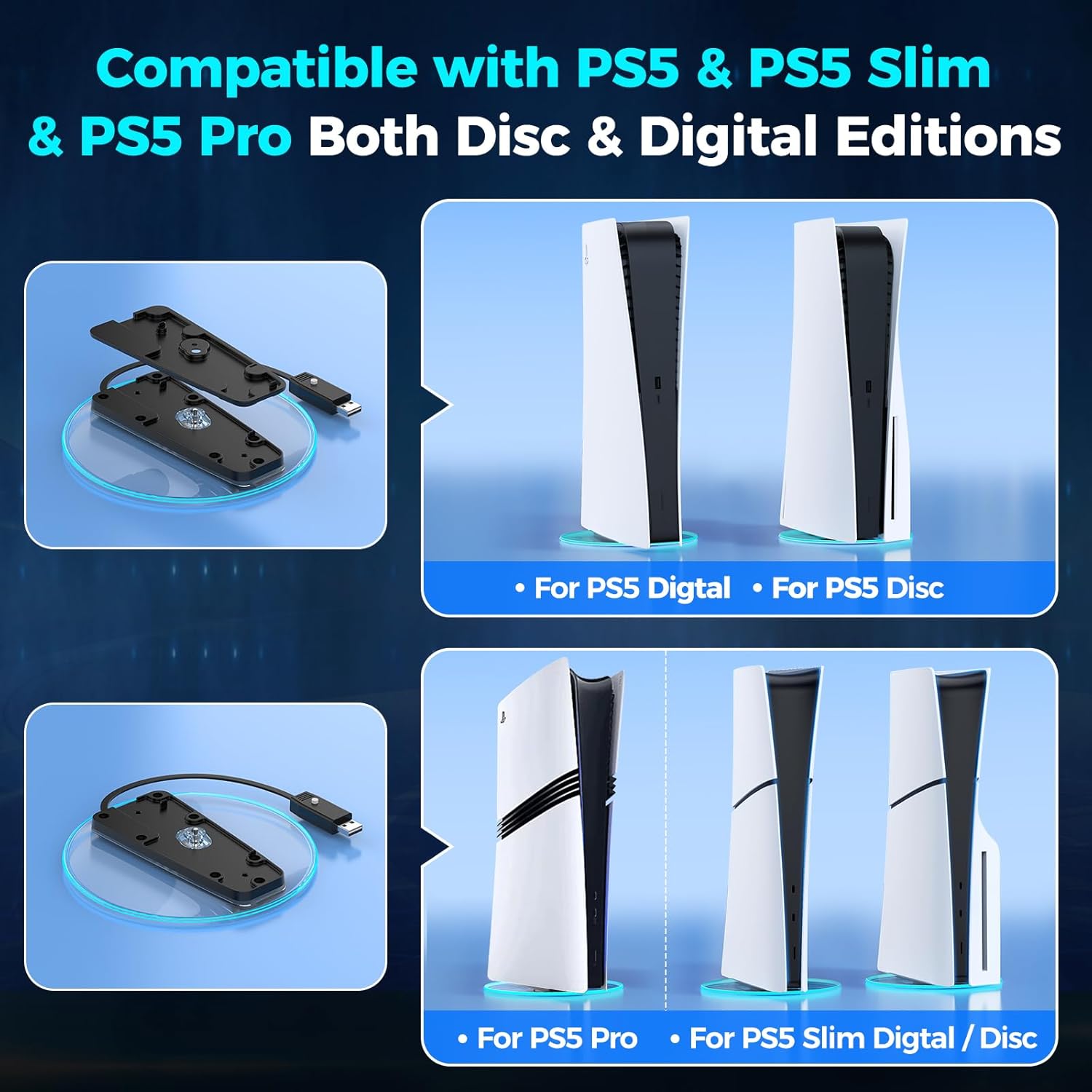 PS5 IINE L986 OFFICIAL PREMIUM SLIM/PHAT/PRO ILLUMINATED RGB MULTICOLOR ...