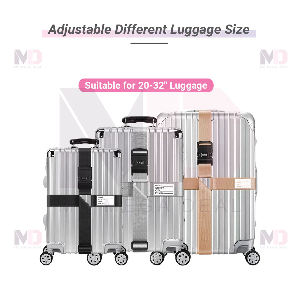 《Mega Deal》Premium Luggage Strap - Passcode Lock Bag Suitcase ...