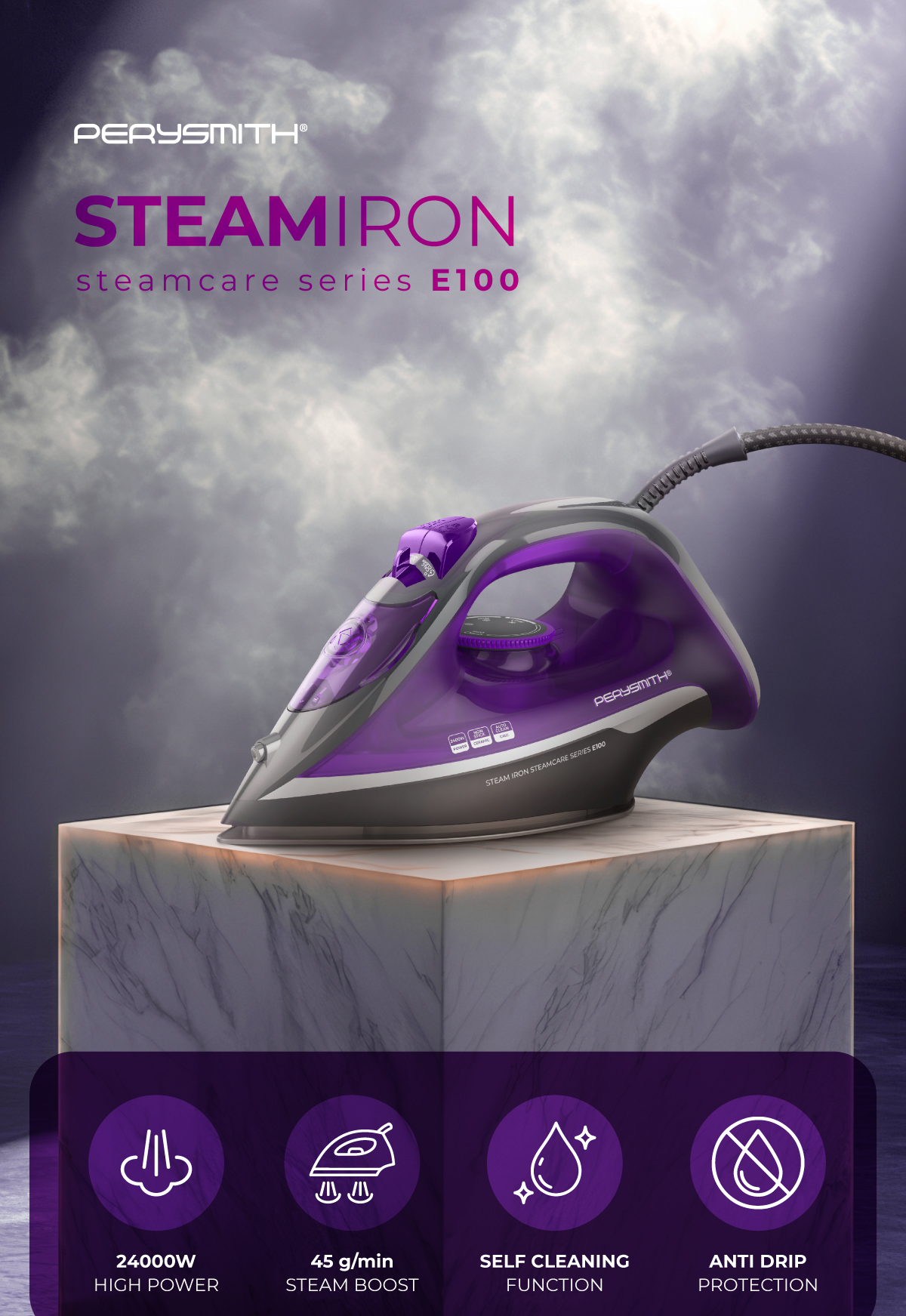 PerySmith Steam Iron Steamcare Series E100 | Shopee Malaysia
