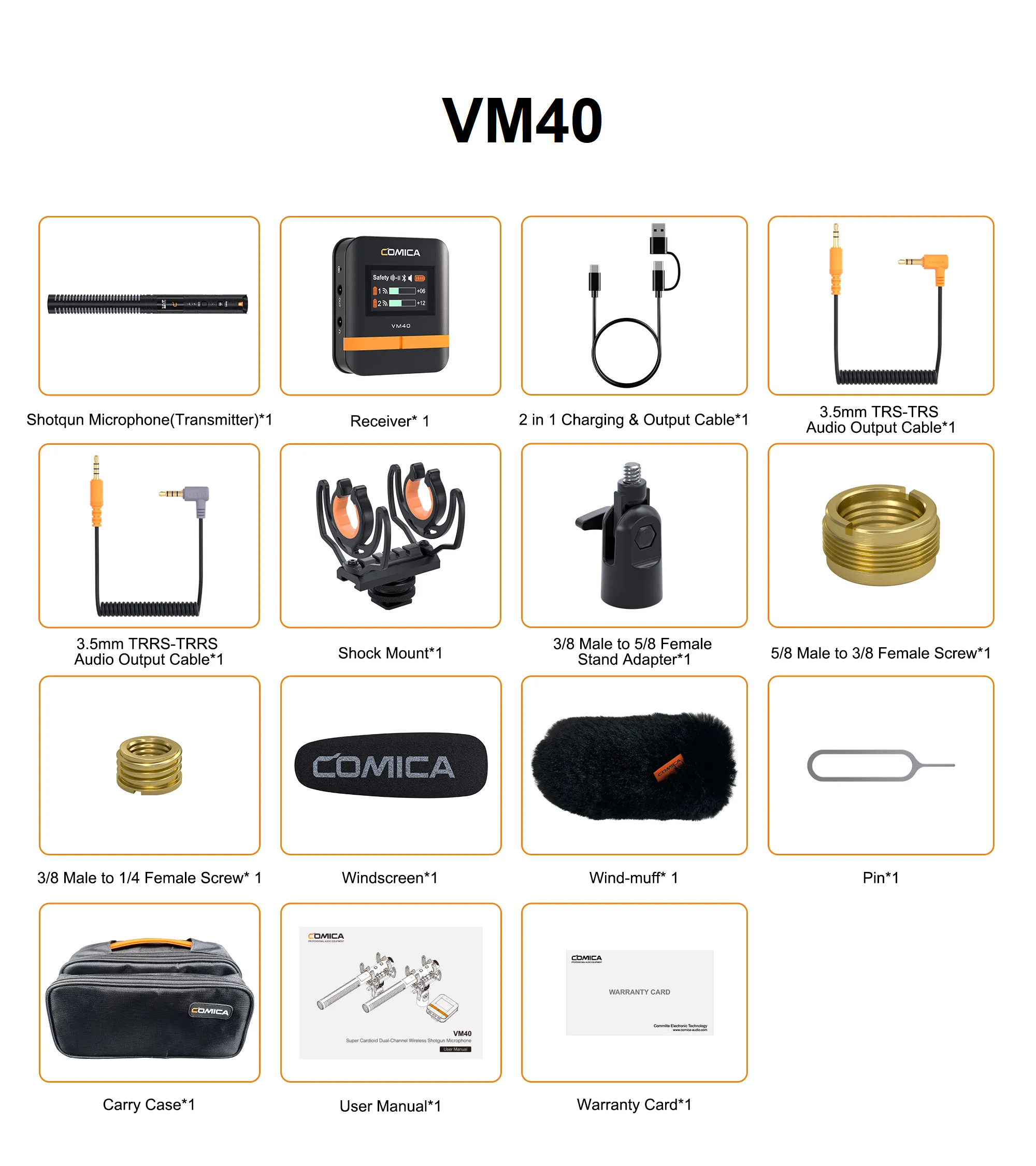 COMICA VM40 / VM40 COMBO SUPER CARDIOID DUAL-CHANNEL WIRELESS SHOTGUN ...
