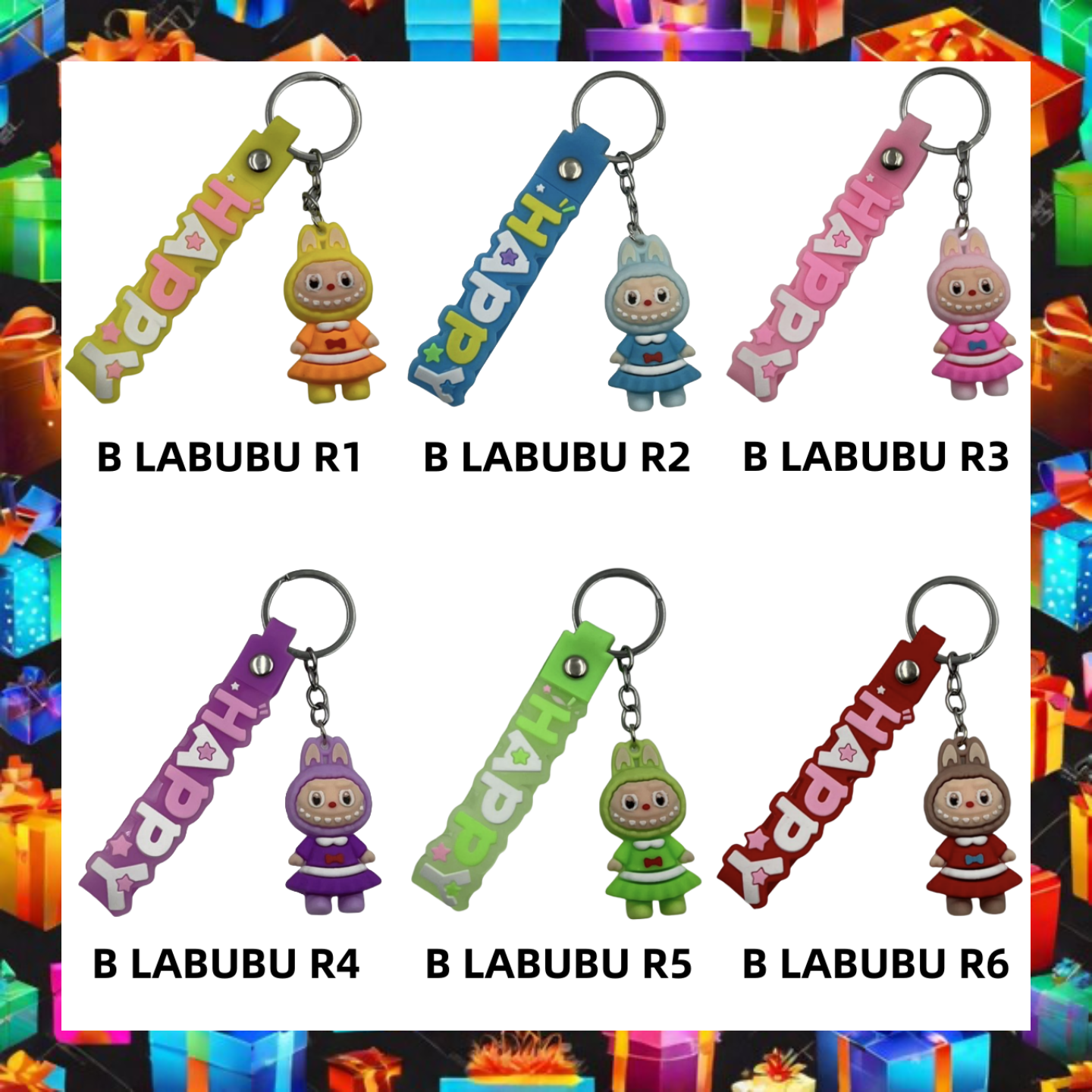 Keychain Key Ring Cartoon Keychain Keyfob Portable Party Key chain Gift ...