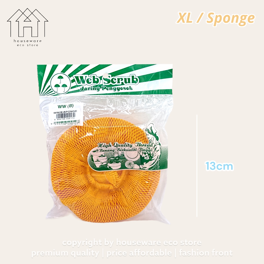 Cleaner Round Washing Net / Fish Net Dish Washing Net / Pencuci Pinggan ...