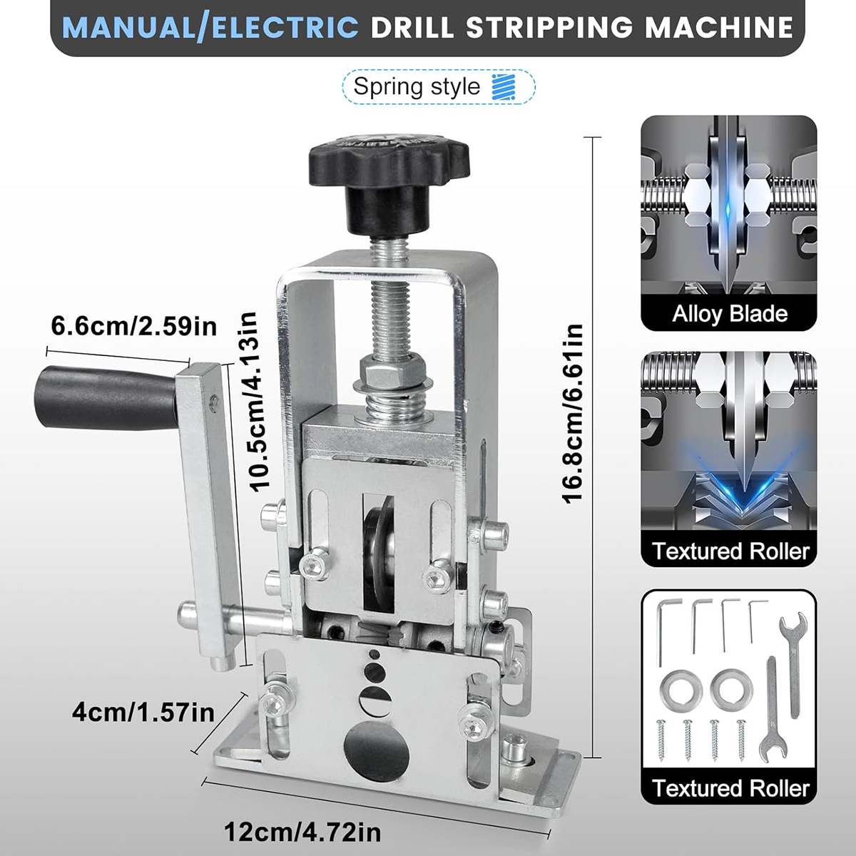 Electric Wire Stripping Machine With Drill Powered Copper Wire Peeler ...