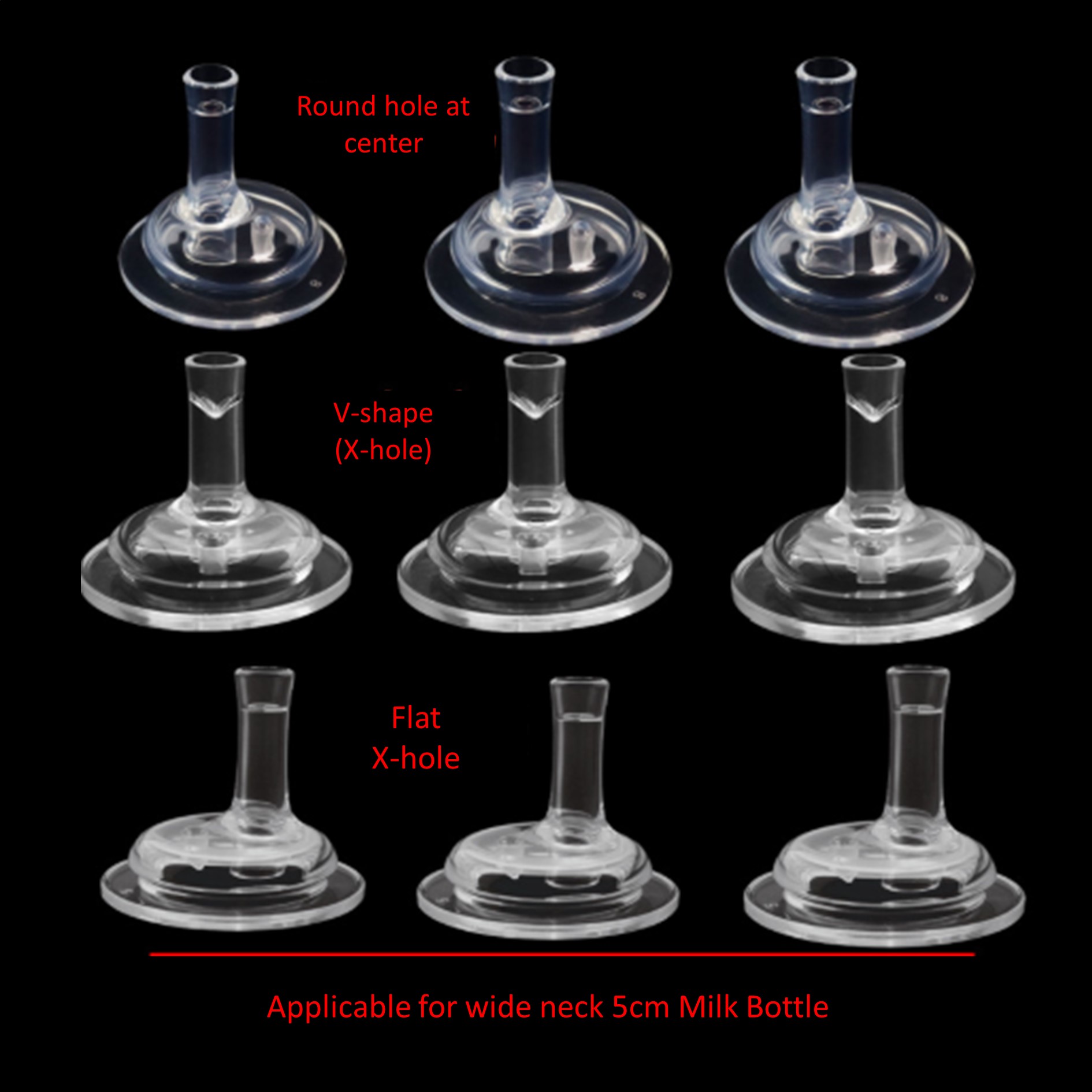 Cross hole, V hole & Round hole Straw for 5cm Wide Neck Bottle Straw ...