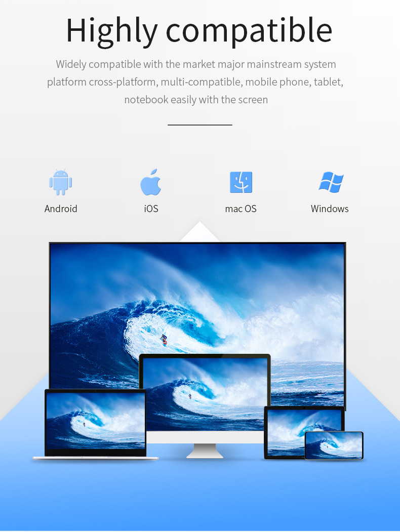 Wireless Display Adapter Miracast Dongle HDMI Connection Cast Potrait ...