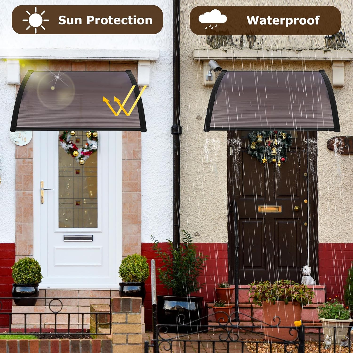 Window Garden Transparent Canopy Awning Shade Roof Outdoor Door Balcony ...