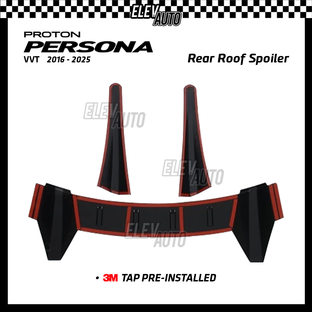 Proton Persona VVT 2016 - 2025 Rear Top Roof Spoiler Carbon Matte Black ...