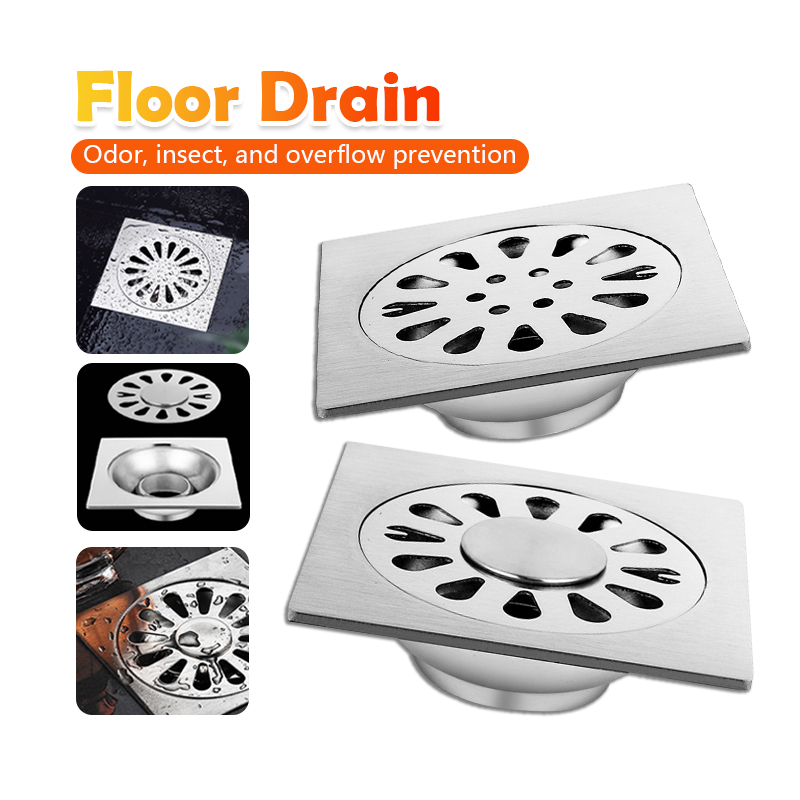 Stainless Steel Floor Trap Grating Floor Drain Cover Anti Cockroach ...