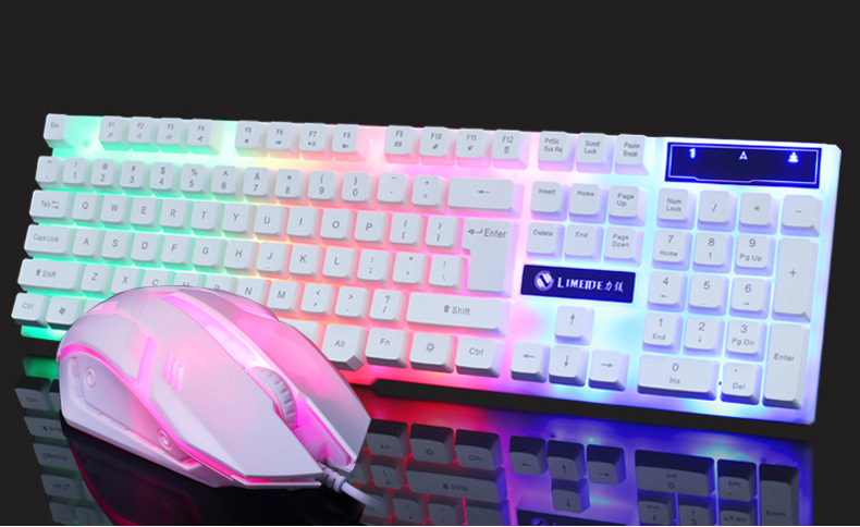 Limeide GTX300 LED Colorful Light Gaming Mechanical Feel Keyboard and ...