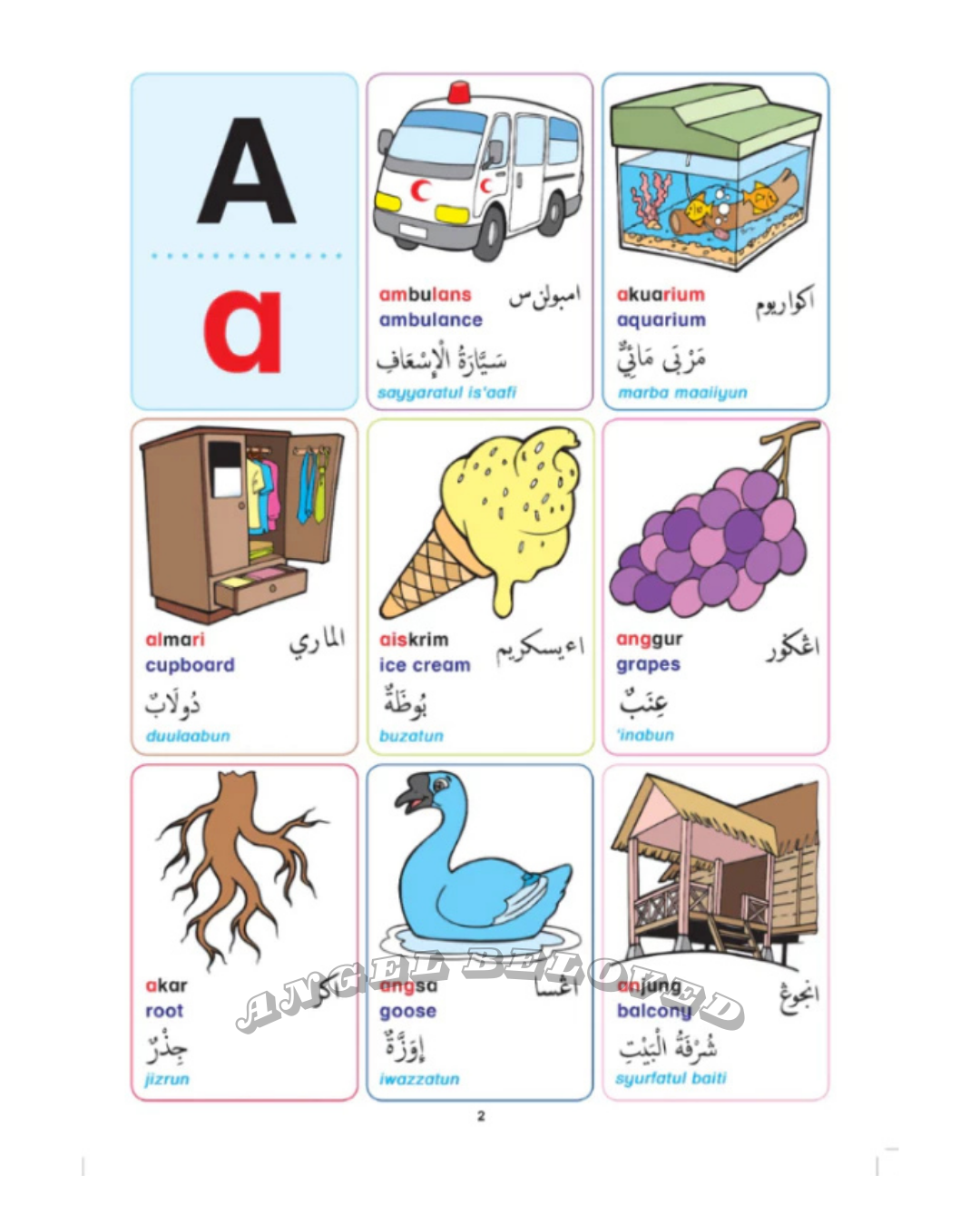 Picture Dictionary Bahasa Malaysia English Jawi Arab Vocabulary Book ...