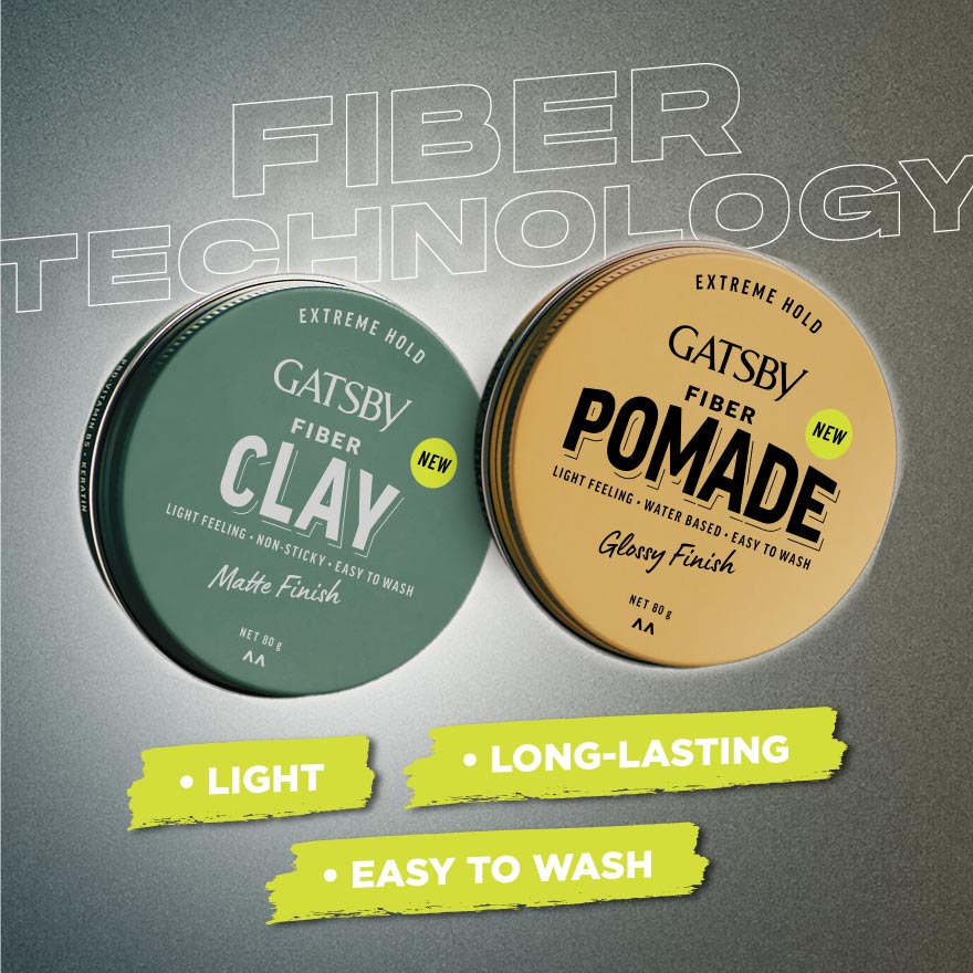 GATSBY Fiber Pomade Glossy Finish 80g | Shopee Malaysia
