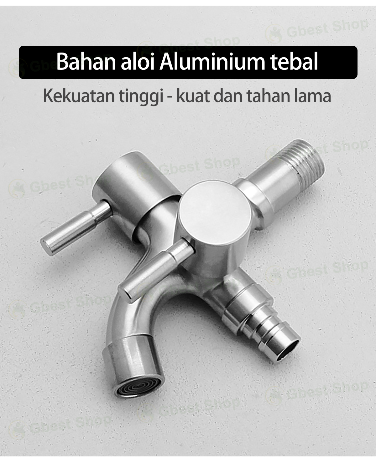 Bathroom Toilet 2 Way Angle Valve water valve Aluminum alloy Double Tap ...