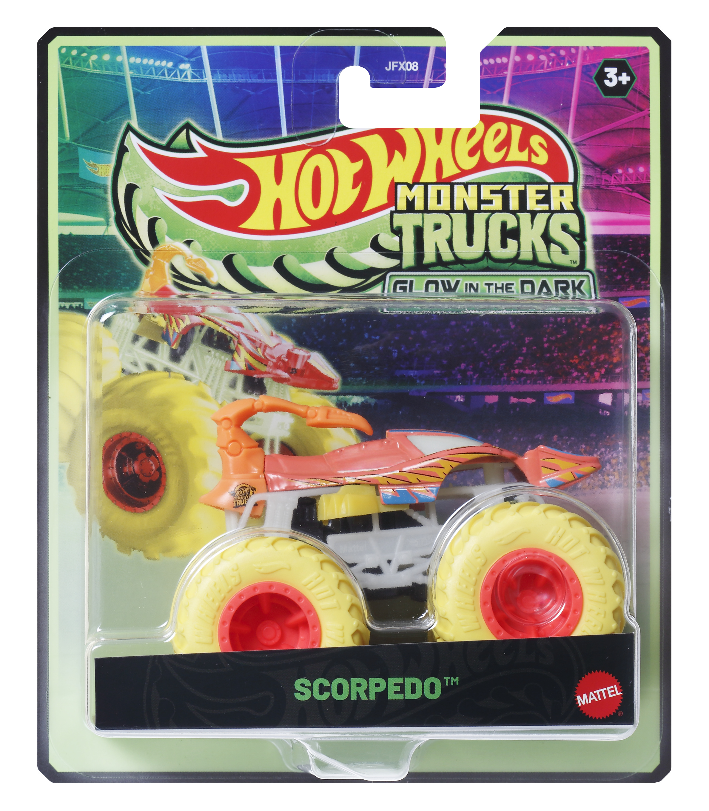 Hot Wheels Monster Truck 1:64 Glow In The Dark - Assorted (JFX08 ...