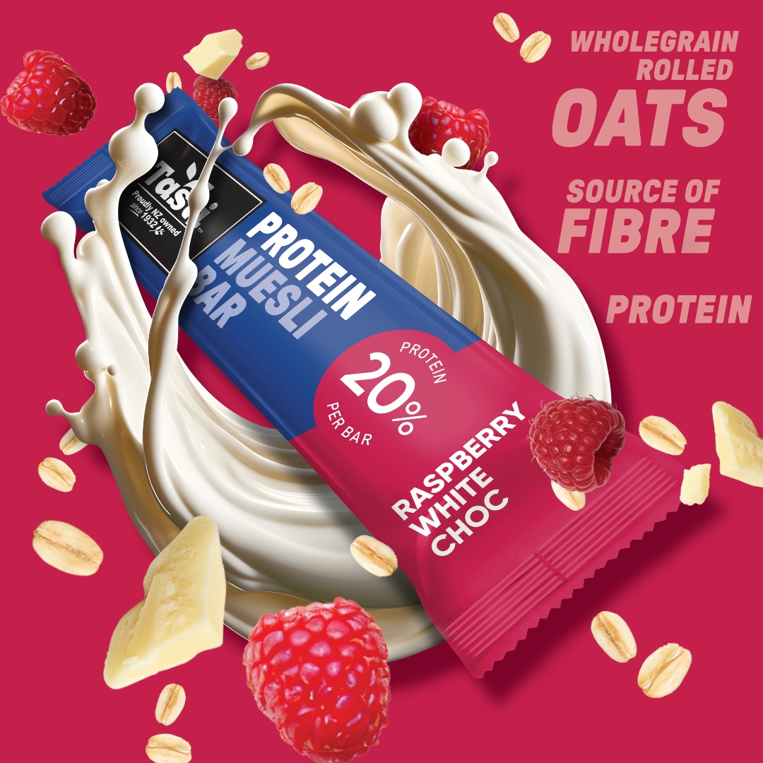 TASTI Protein Muesli Bar (Caramel Dark Choc, Raspberry White Choc ...