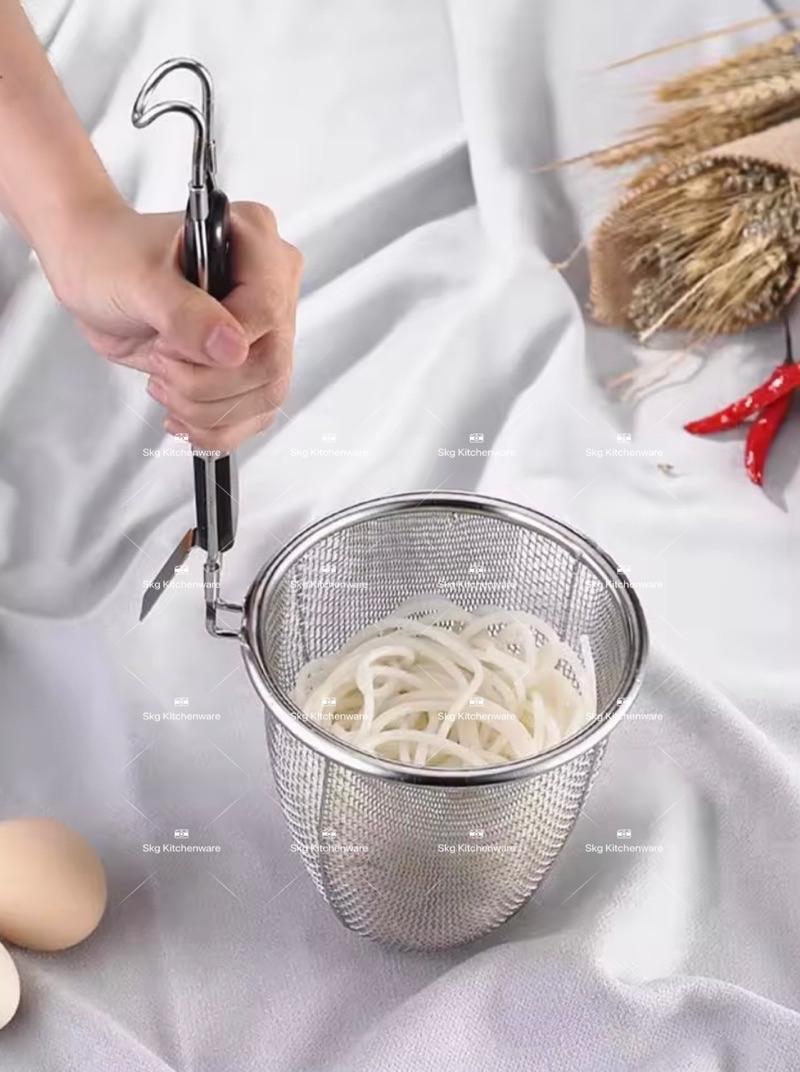Stainless Steel Pasta Noodle Strainer Mesh Noodle Strainer Blanching ...