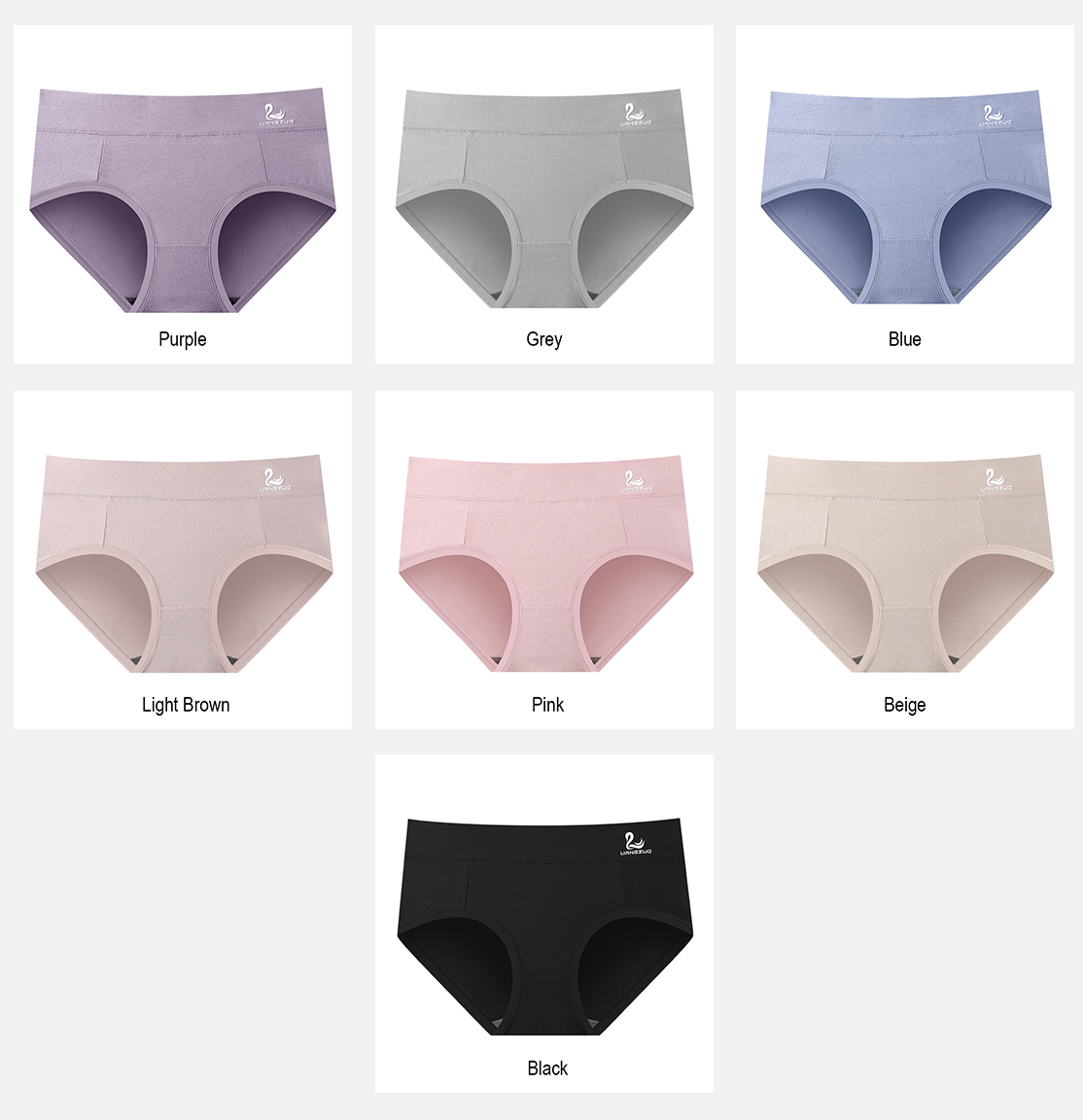 Girl Middle Waist Panties Comfort Breathable Panties Women Underwear ...