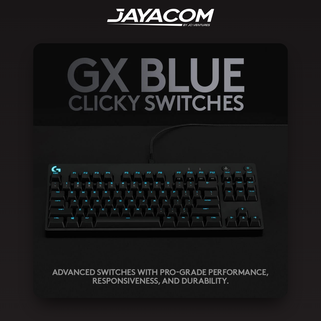 Logitech G PRO Mechanical Gaming Keyboard – GX Blue Switch (Tenkeyless ...