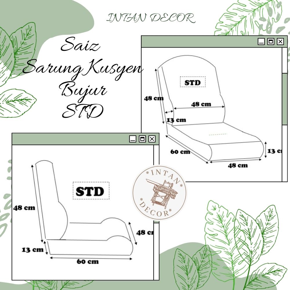 Sarung Kusyen Bujur / Bulat 12 pcs (SIZE JKR / STD) 2 ZIPPERS | Shopee ...