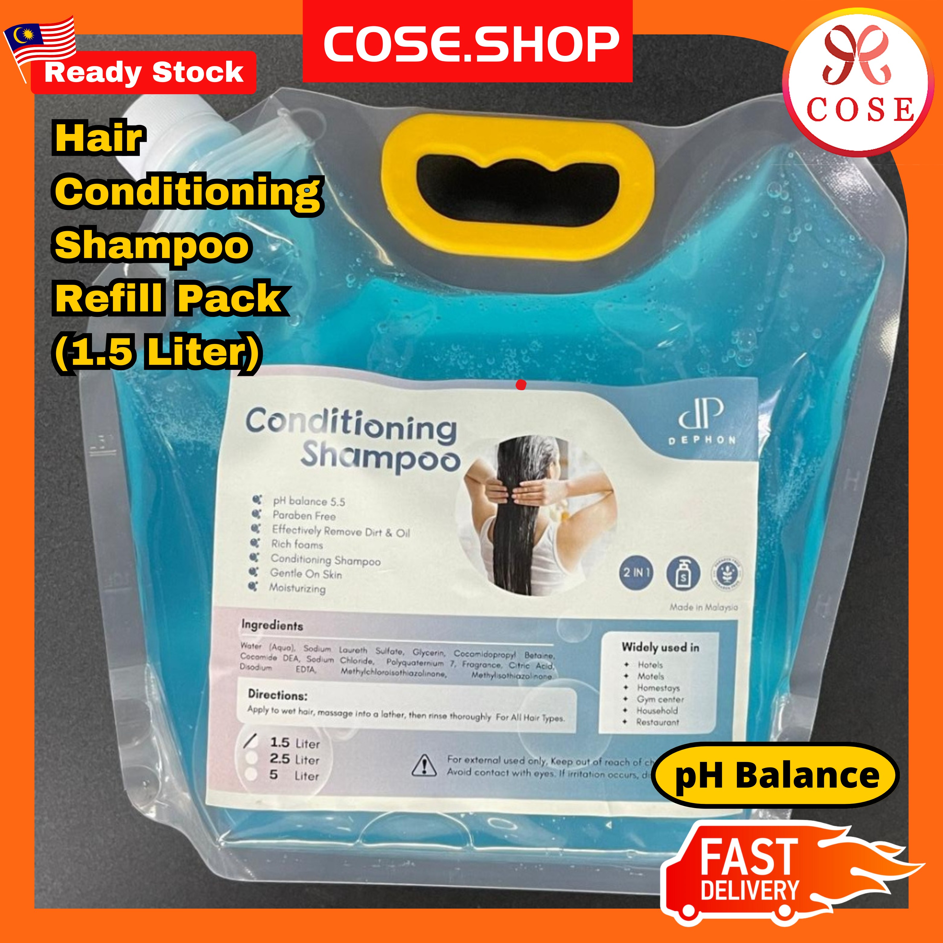 COSE 5 Liter Premium Hair Shampoo Syampu Hair Conditioning Shampoo 5L ...