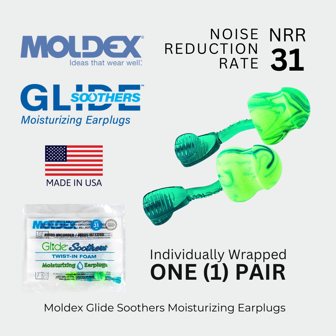 USA Moldex Glide Soothers Moisturizing Ear Plugs | No Roll Twist-In ...