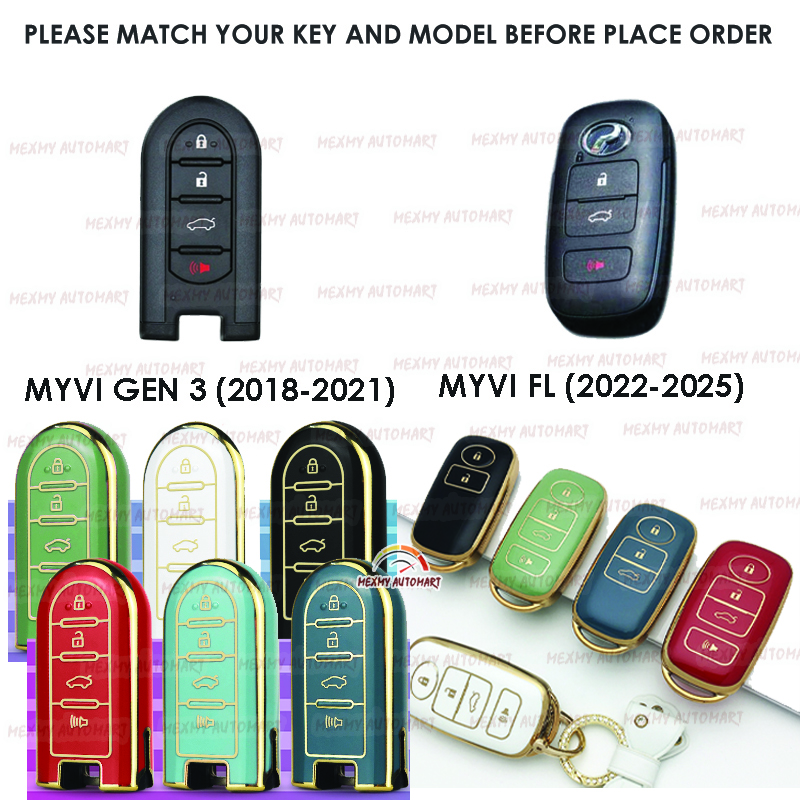 Perodua MYVI 2025 2024 Premium Key Cover Accessories Casing Accessori ...