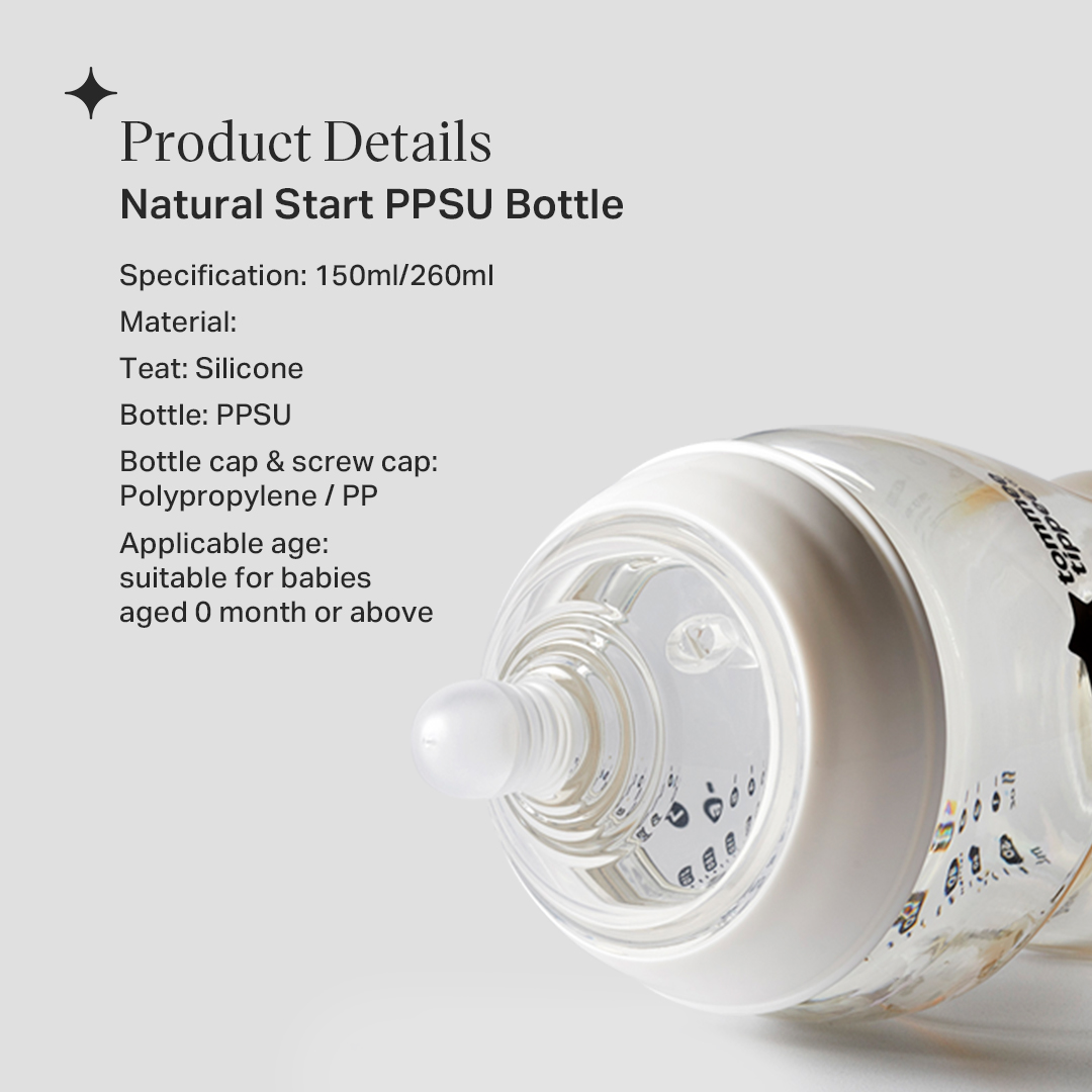 Tommee Tippee Natural Start PPSU Bottle - Slow Flow (150ml)/Medium Flow (260ml) | Shopee Malaysia