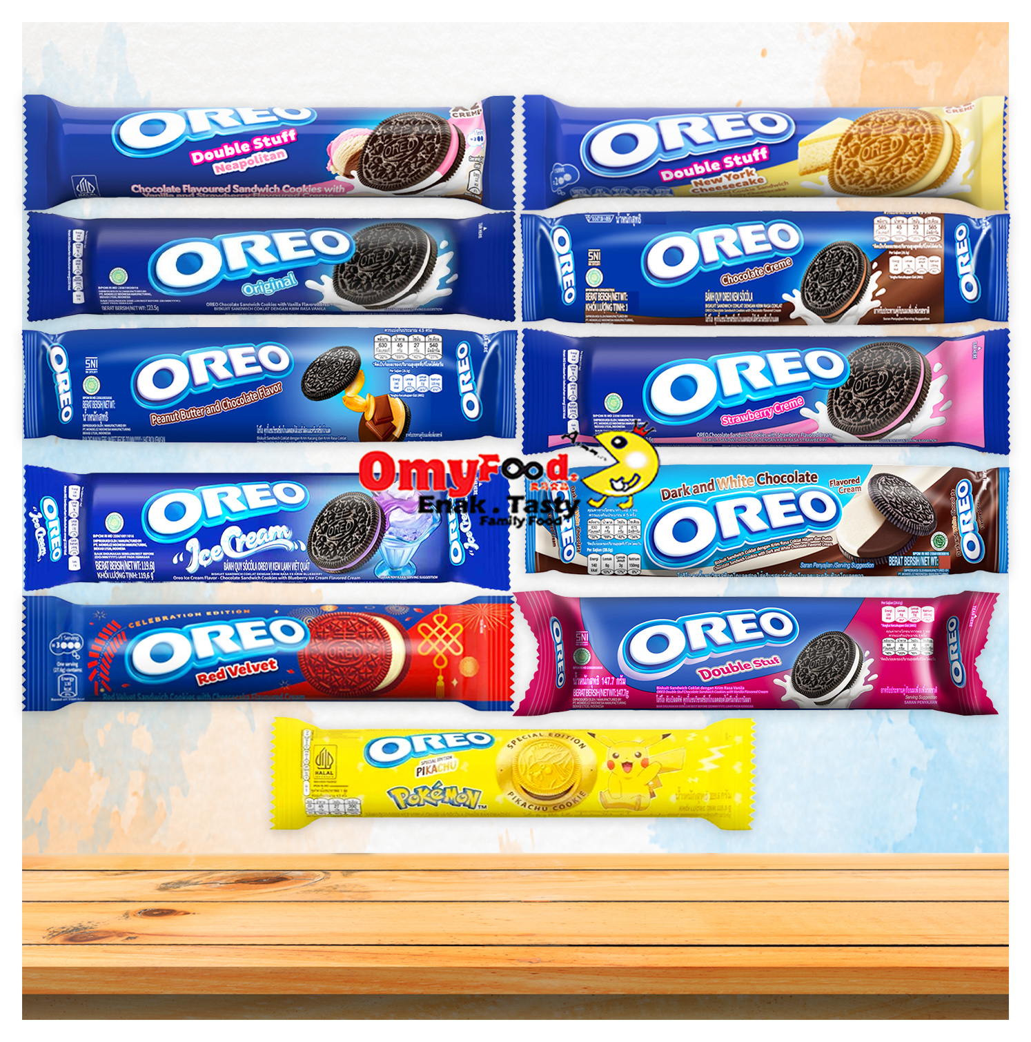 105g/113g/119.6g/133g OREO Biscuit Sandwich Cookies Assorted Flavors ...