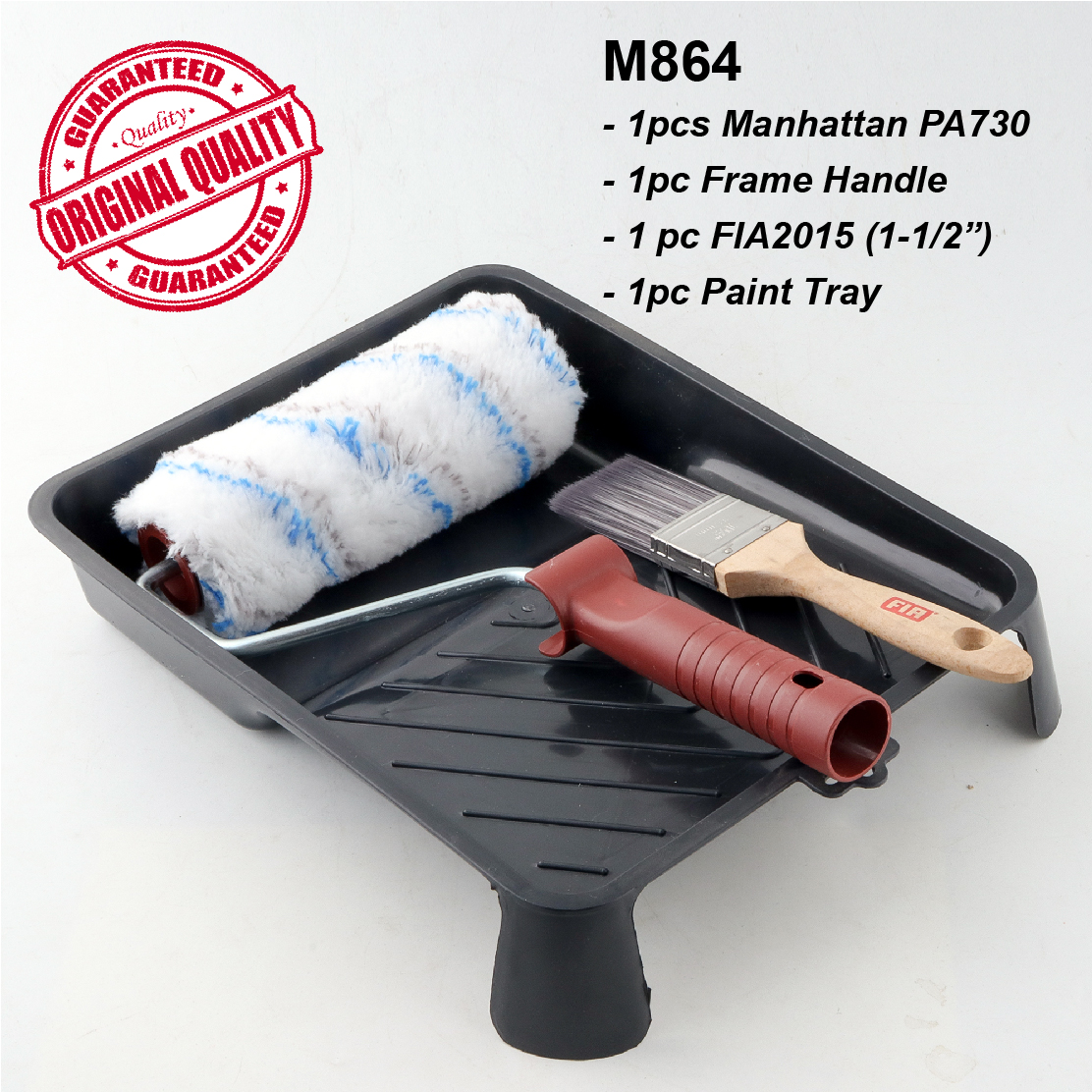 PAINT BRUSH SET PA410 ROLLER HANDLE WITH 7" PAINT TRAY M863 / M864 ...