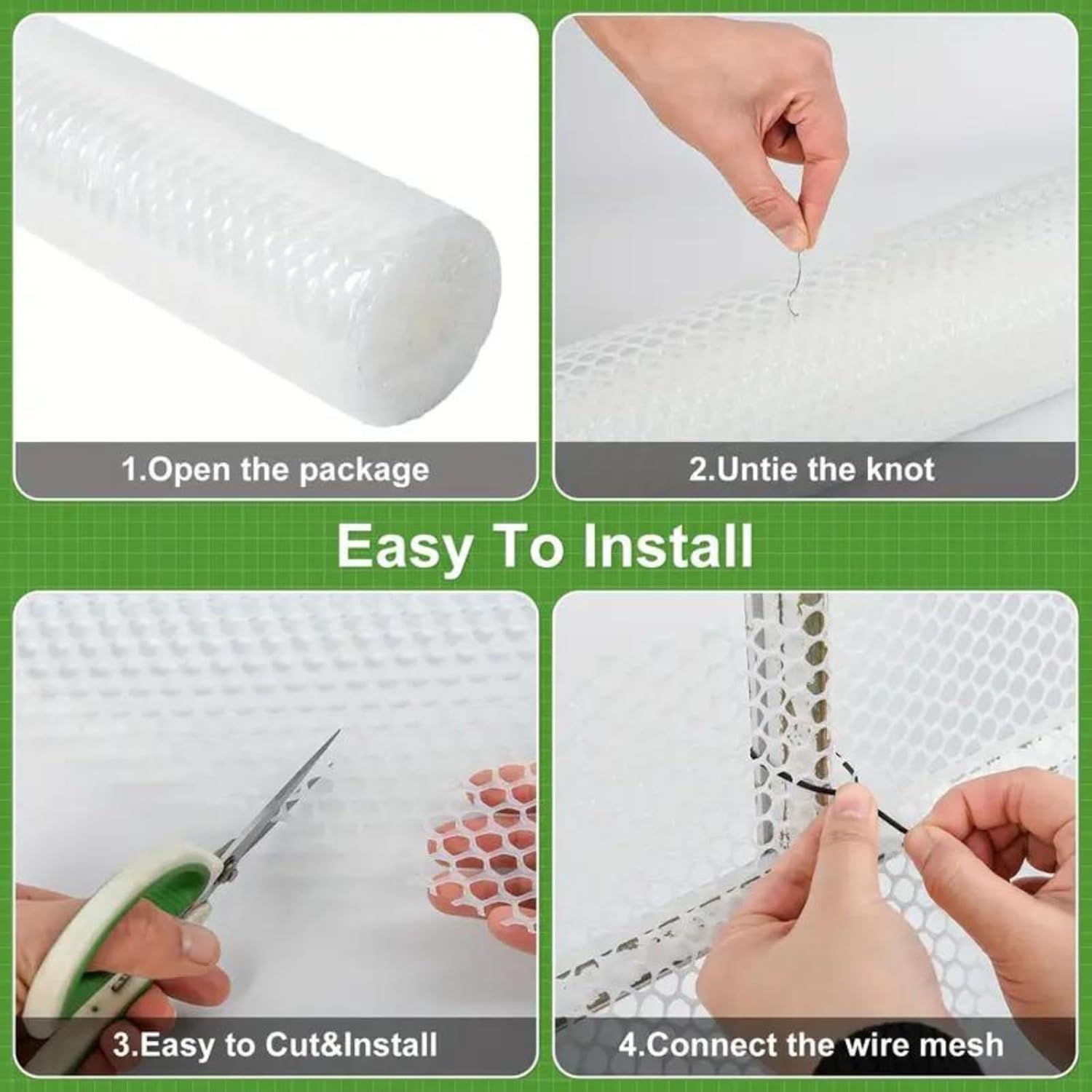 Jaring Pagar 0.5m/1m Width Pet Proof Plastic Safety Net Kucing Mesh ...