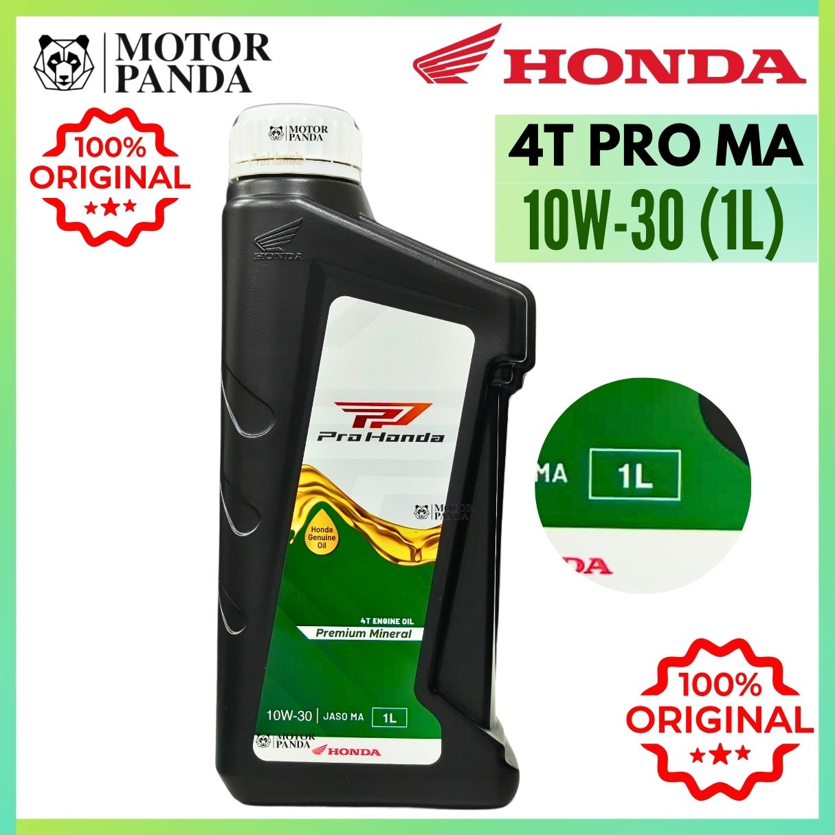 HONDA 4T SEMI FULLY SYNTHETIC 1.2L 10W30 Engine Oil Minyak Hitam Enjin ...