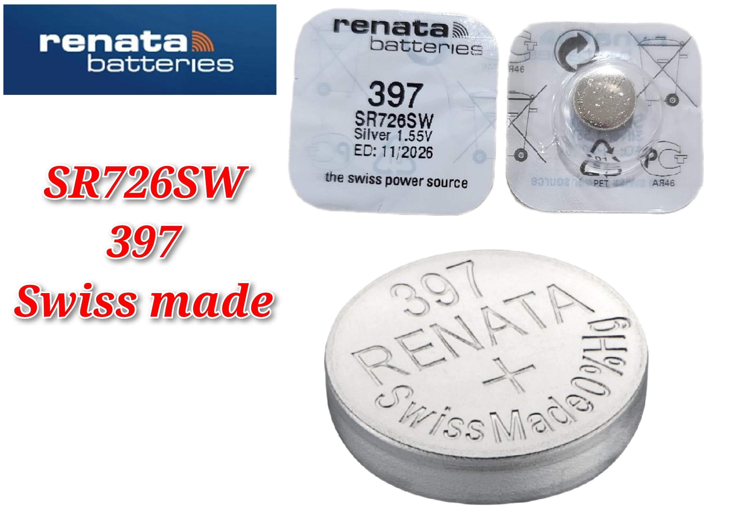 Renata 397 SR726SW Genuine Battery Swiss Made | Shopee Malaysia