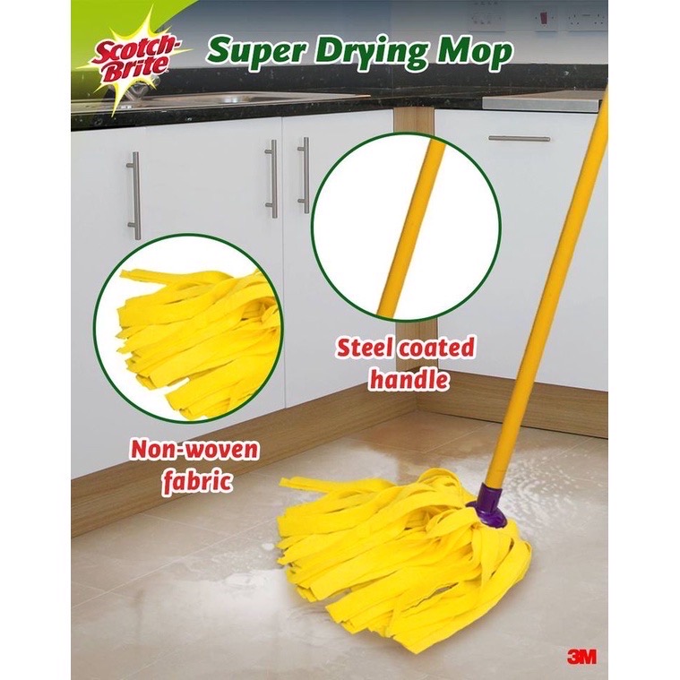 3M Scotch Brite Rayon Yellow Strip Mop Refill Twin Packs (2 Pcs/Pack ...