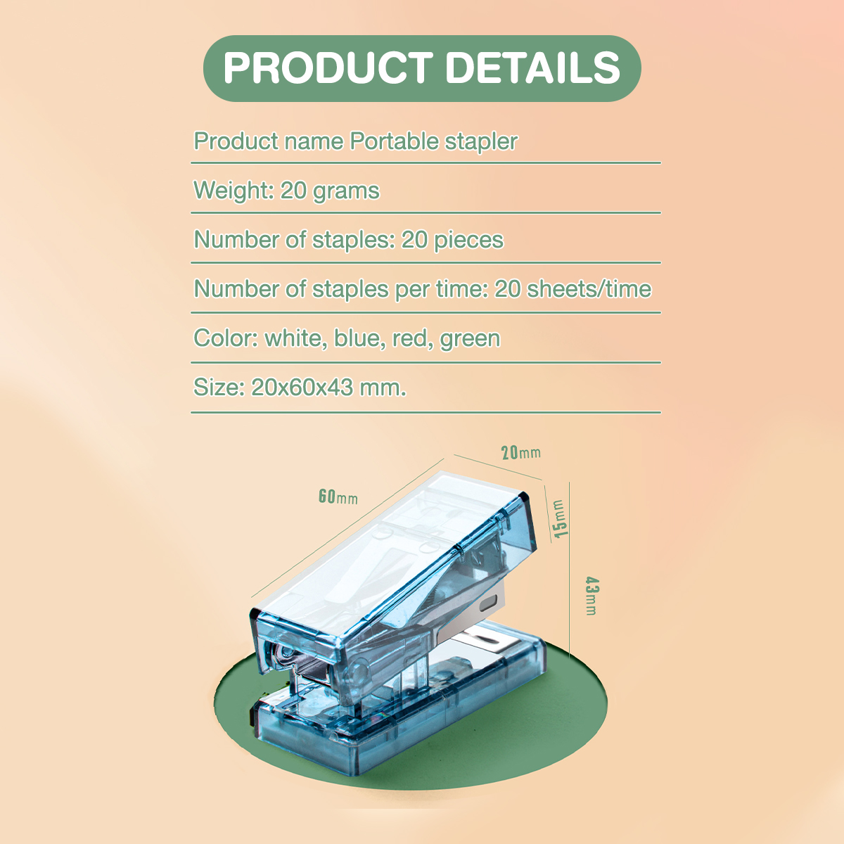 Stapler Clear Little fresh ins wind Cute High appearance level mini ...
