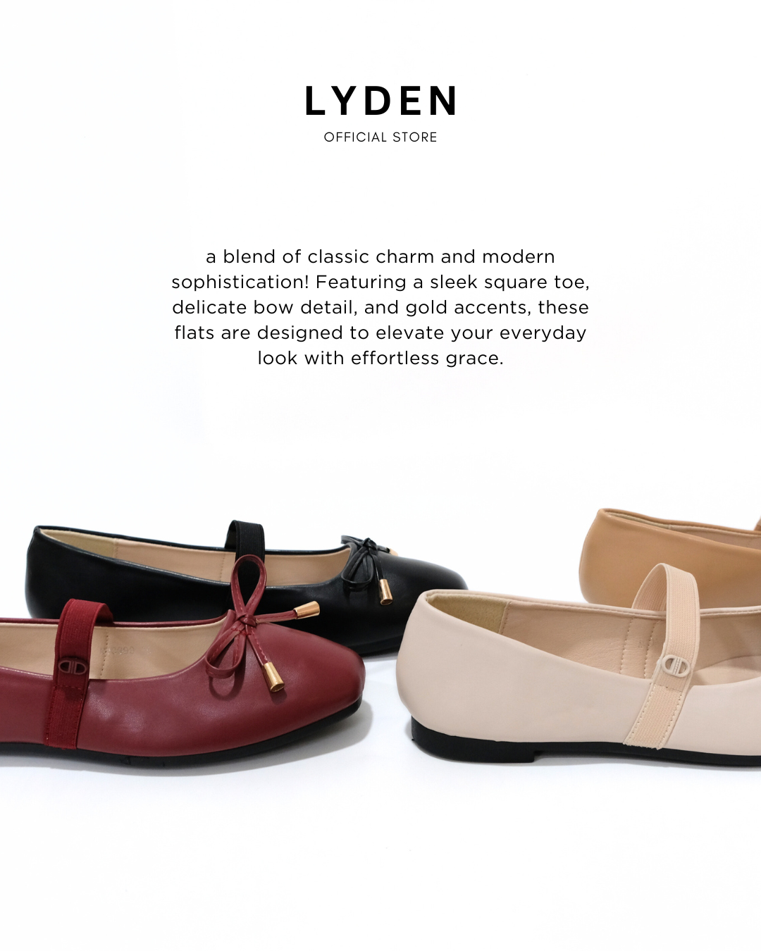 【NEW】Lyden Mary Jane Flats with Elastic Strap - Beige//Khaki//Maroon ...