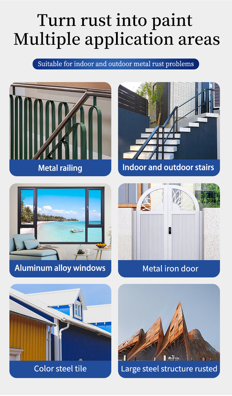 300G 1KG Metal Rust Paint Water Based Cat Besi Rust Conversion Paint ...