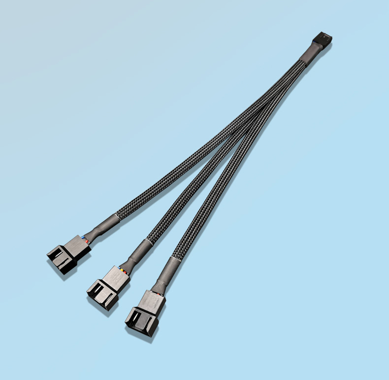 Coolmoon 4Pin PWM CPU Cooler/Chasis Fan 1 to 3 Splitter Extension Cable ...