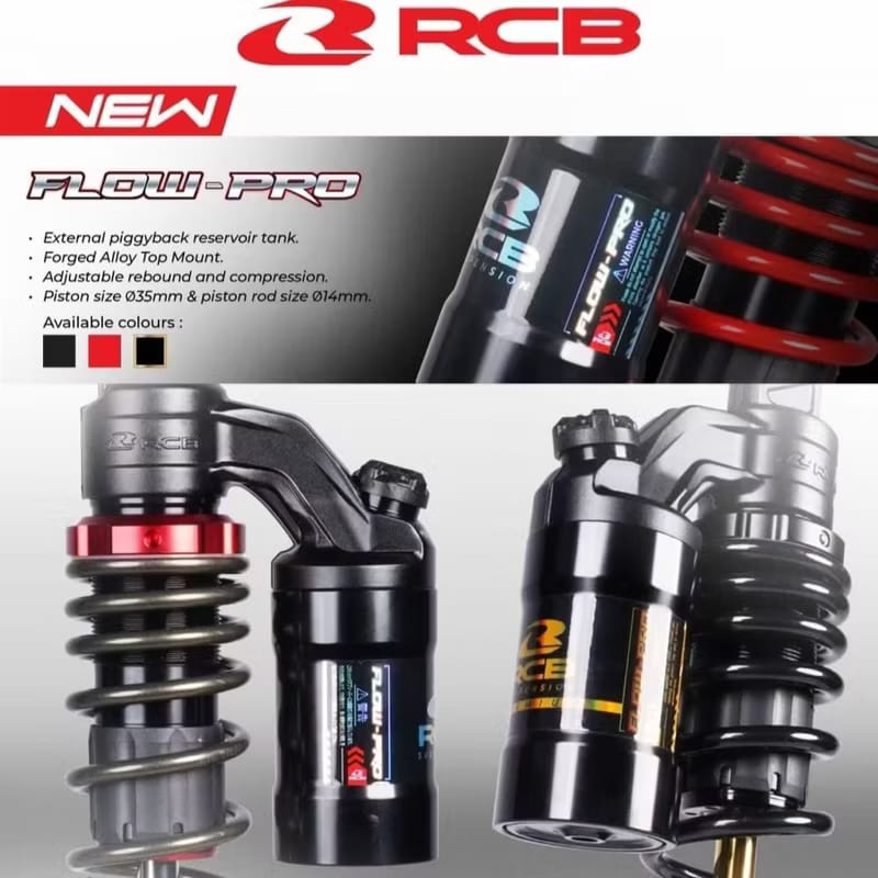 RCB ABSOBER YAMAHA NVX V1/V2 NMAX 275MM 305MM FLOW PRO SERIES ABSOBER ...