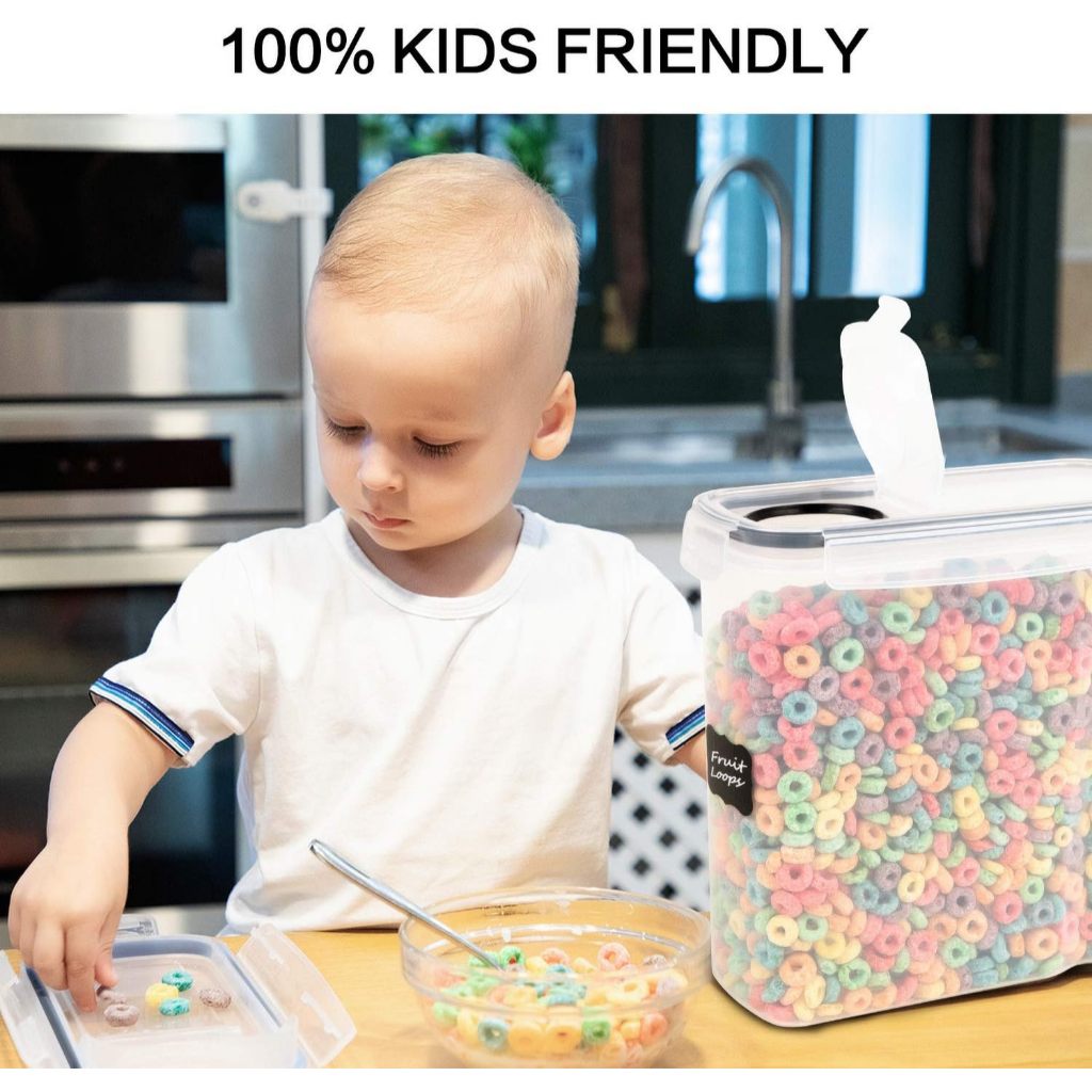 Cereal Containers Storage 4L Airtight Large Dry Food Storage Containers ...