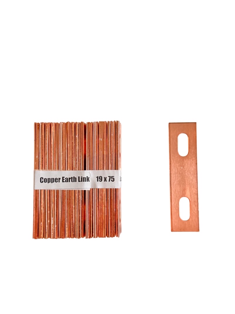 SWISSMEC | 19 x 75 x 1 Copper earth link/Copper trunking joint (100 ...