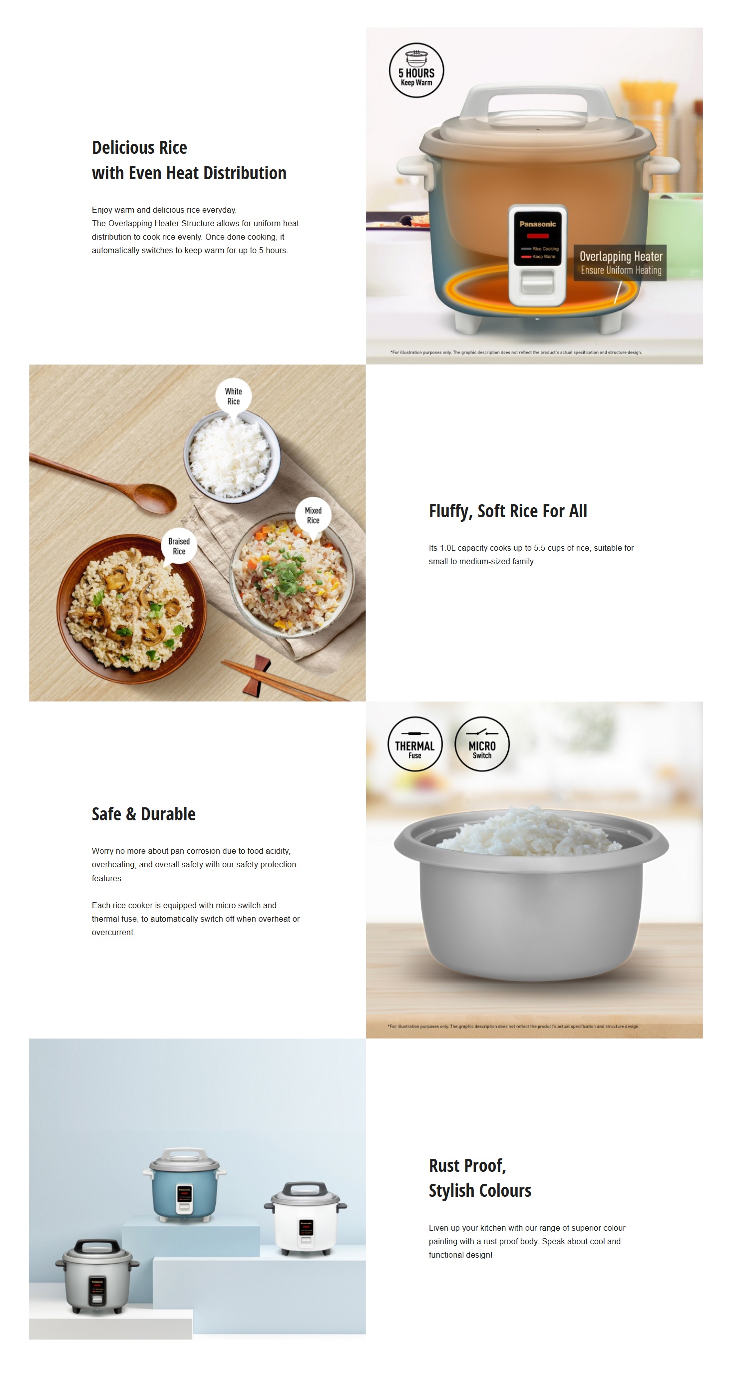 Panasonic Rice Cooker Small Mini 1L Periuk Nasi Elektrik Rice Cookers ...