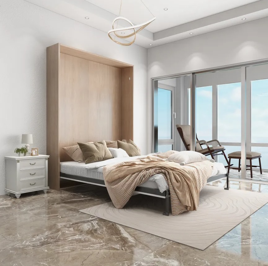 Invisible bed, folding bed, side bed, hidden bed, flip bed under bed ...