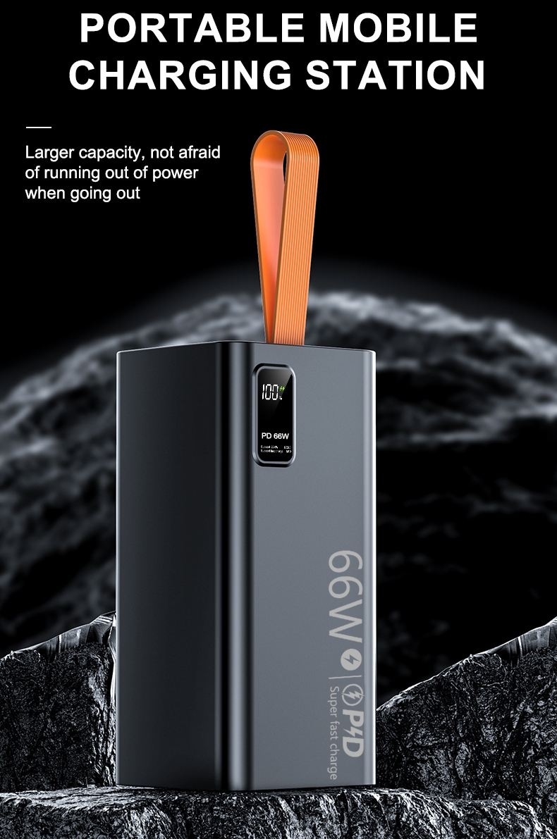 DOSEN Quality 66W Super Fast Charging Power Bank K7 Black/White QC 3.0Type-C Input USB (80000mAh ...