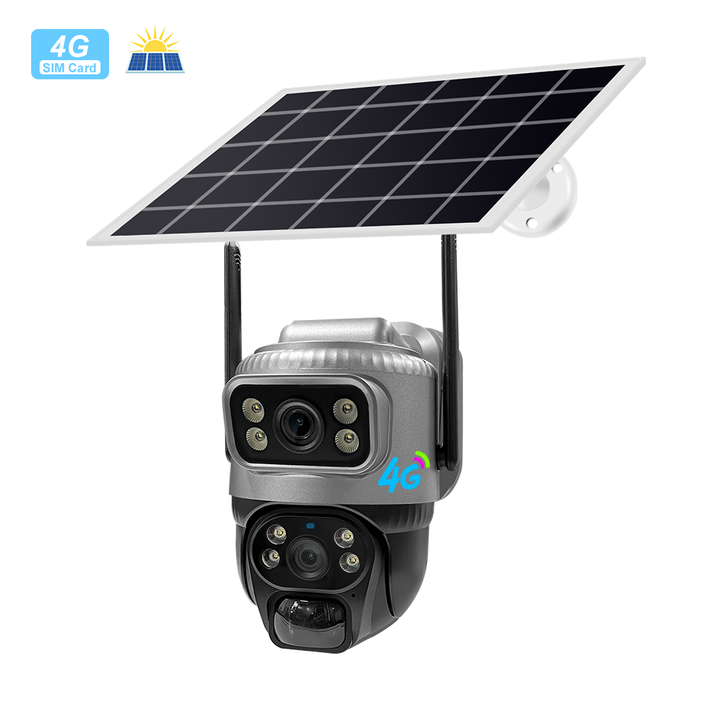 V380 Pro Solar Outdoor Cctv Camera VCS-20 Wireless Dual lens Waterproof ...