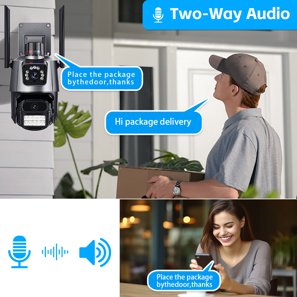 V380 Pro Wireless S08 Dual lens Outdoor Waterproof Wifi 360 cctv camera ...