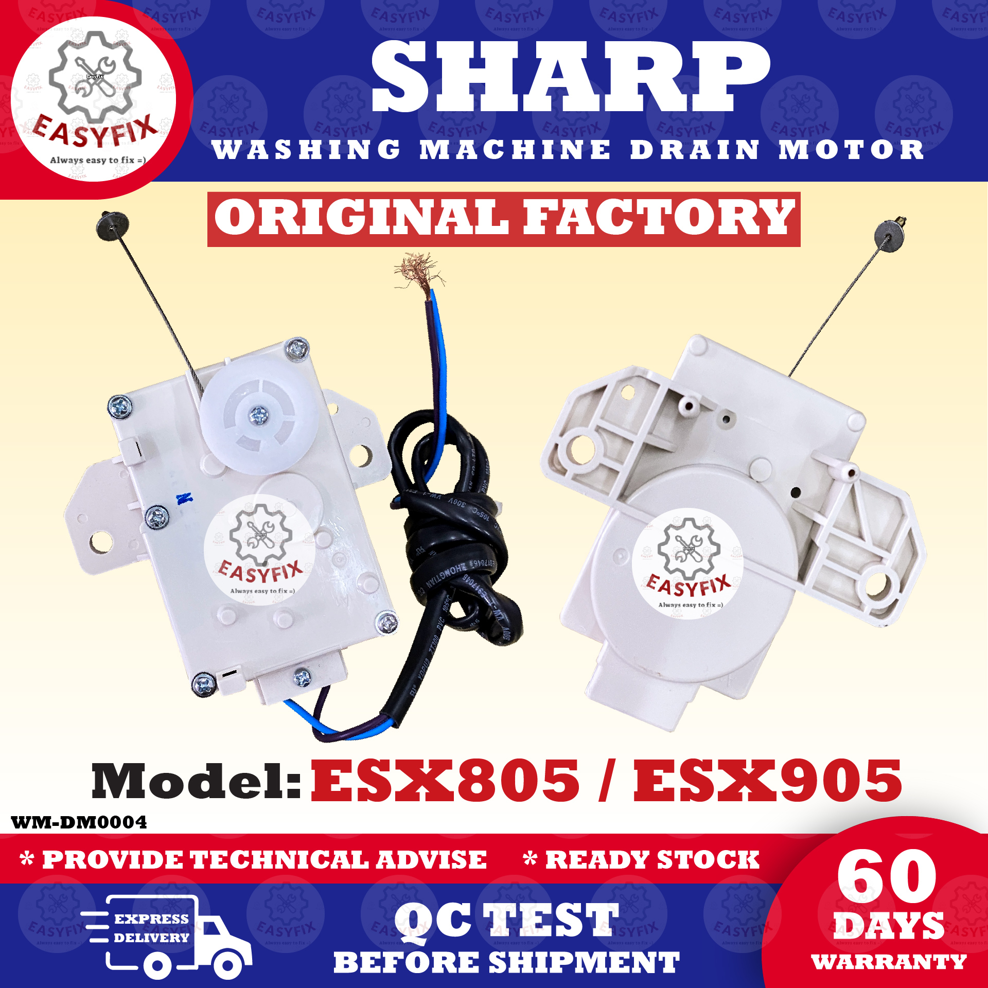 ESX805 / ESX905 SHARP WASHING MACHINE DRAIN MOTOR (MOTOR BUANG AIR ...
