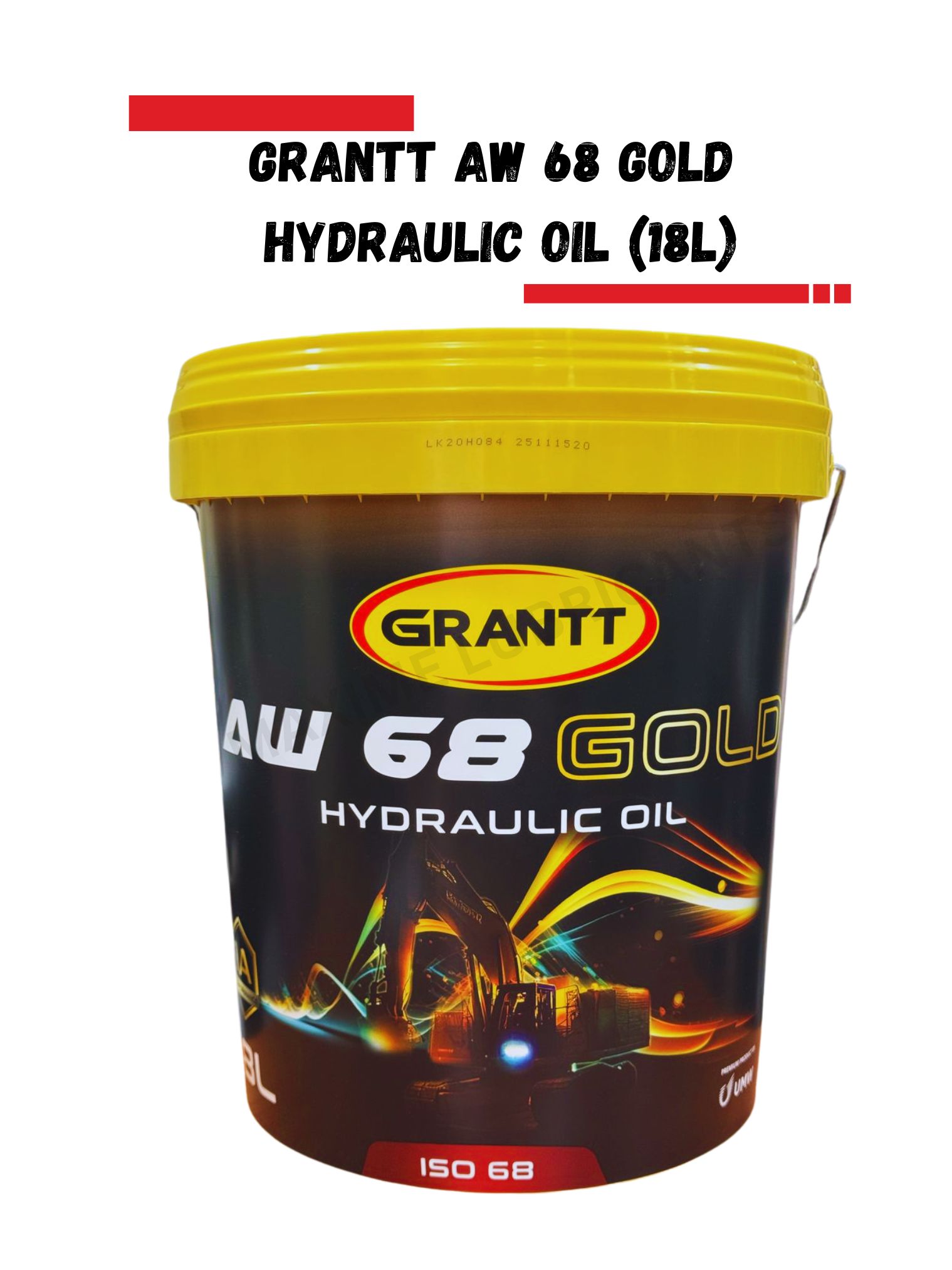 [NEW PACKAGING] GRANTT AW68 GOLD HYDRAULIC OIL (18L) | Shopee Malaysia