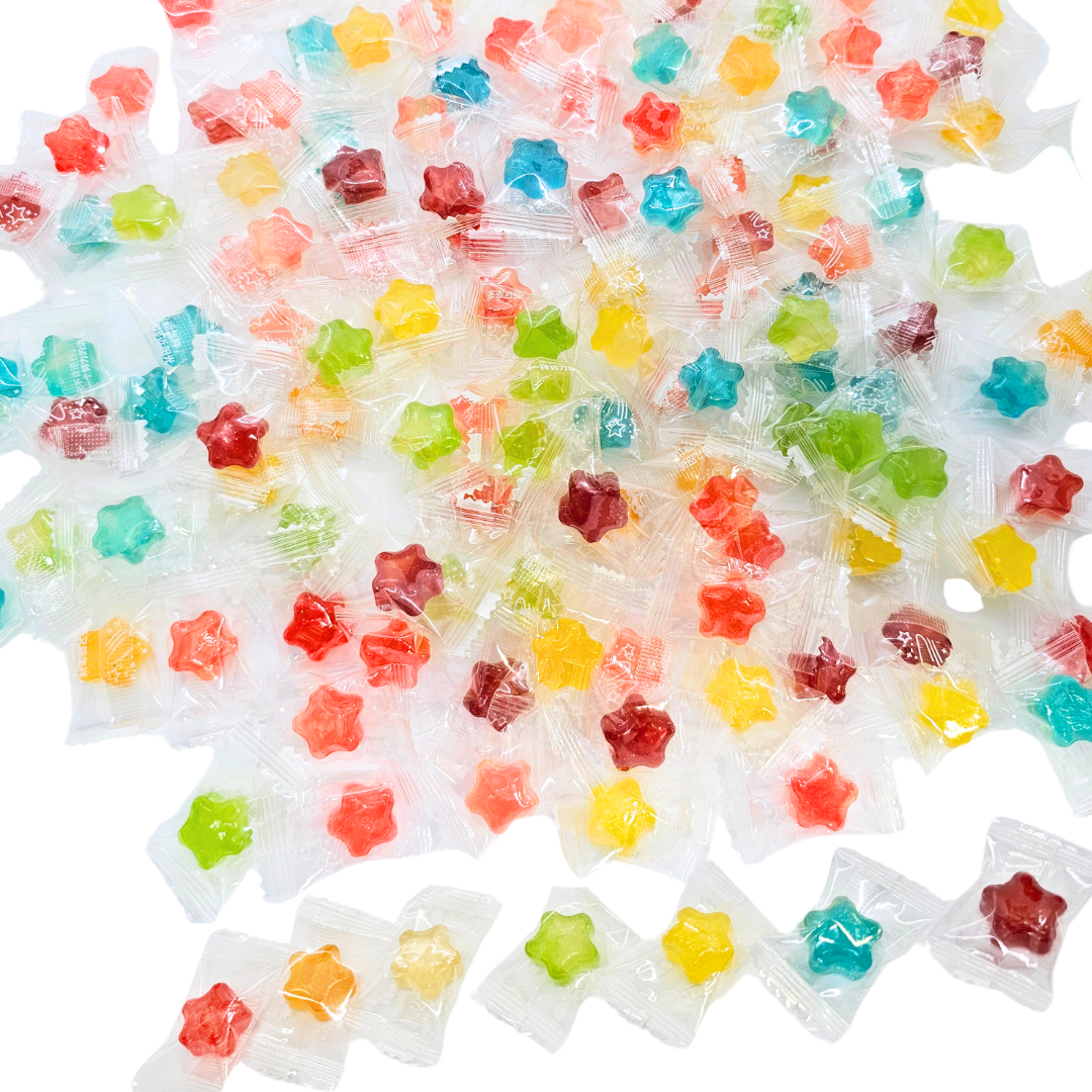 STAR SHAPE Fruity Mix Hard Candy (50pcs) - Fruit Flavour Candies / Gula ...